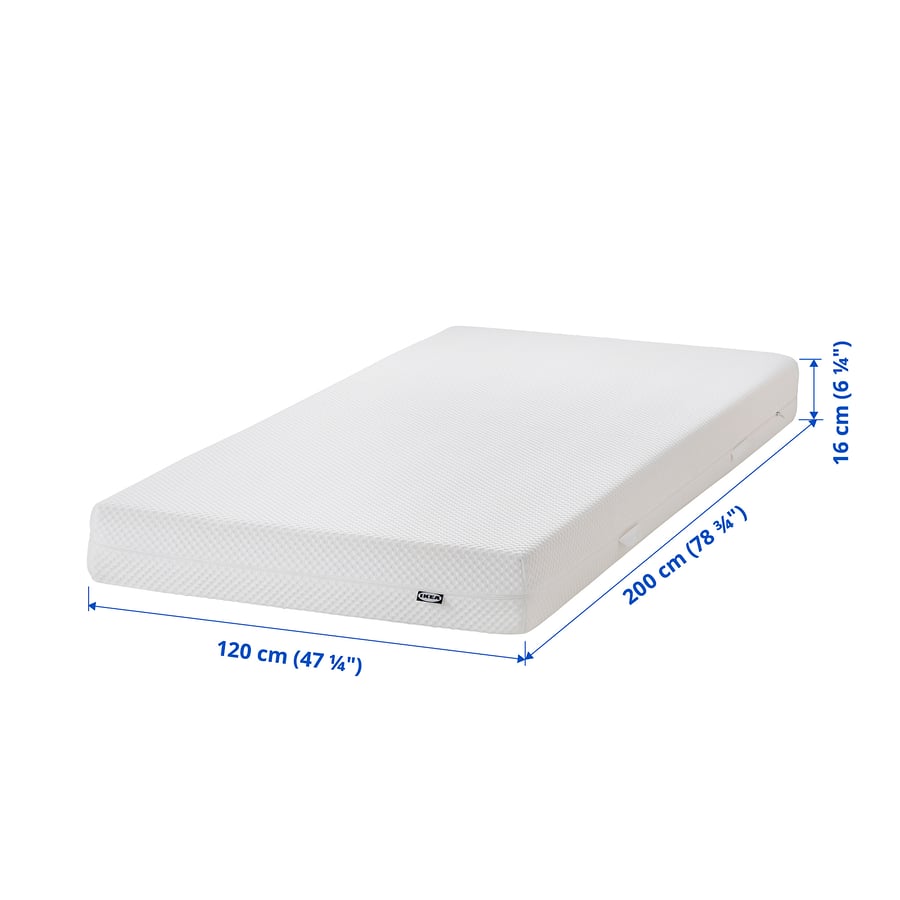 ÅBYGDA foam mattress, firm/white, 120x200 cm - IKEA
