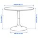 DOCKSTA table, white/white, 103 cm - IKEA
