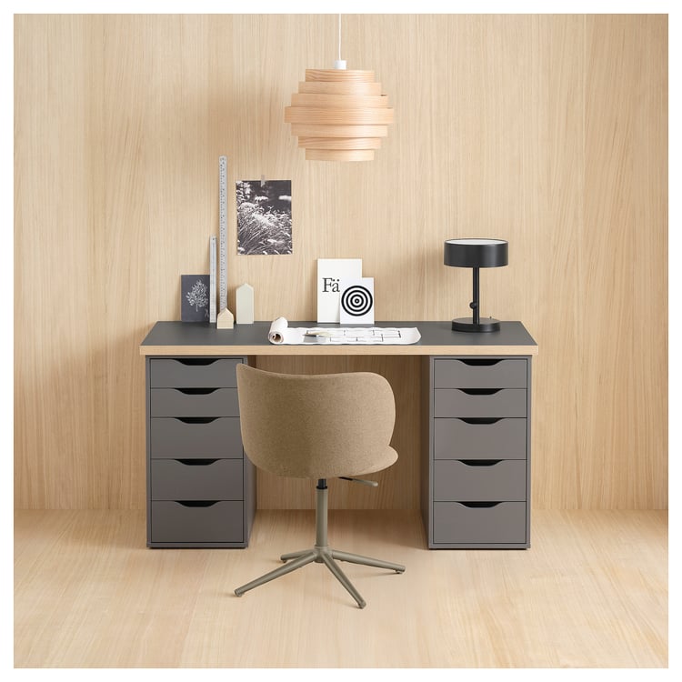 KRYLBO swivel chair, Tonerud dark beige - IKEA
