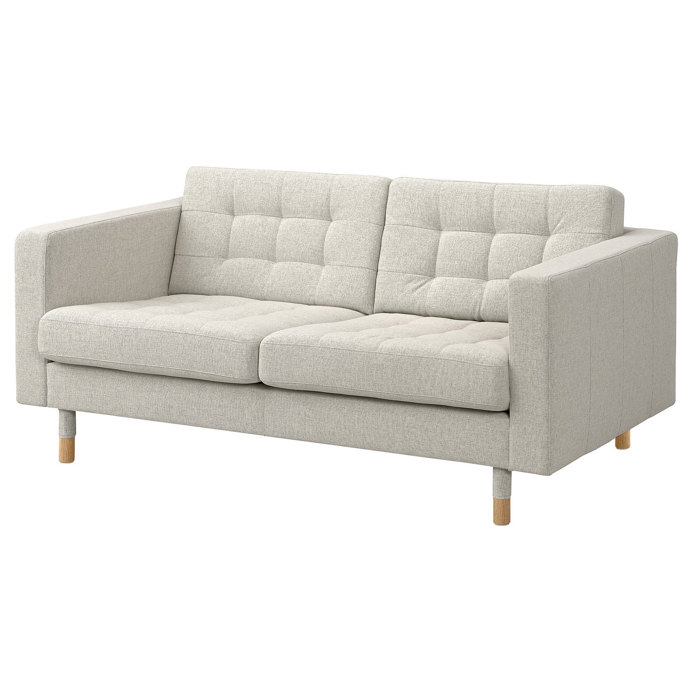 LANDSKRONA 2-seat sofa, Gunnared/beige wood - IKEA