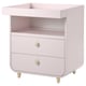 MYLLRA changing table with drawers, pale pink - IKEA