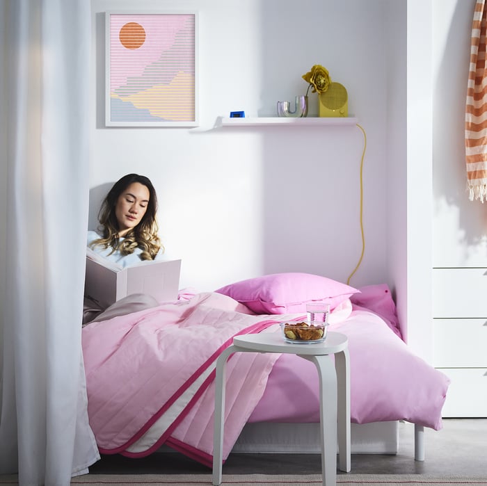 RÖDALM frame with poster, striped sunset, 40x50 cm - IKEA