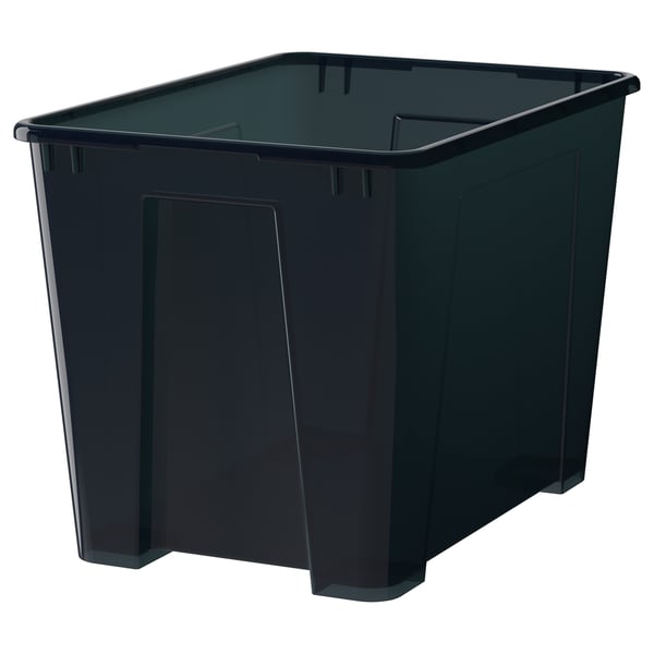 SAMLA box, black, 39x28x28 cm/22 l - IKEA