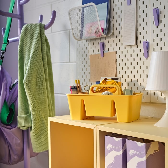 STACKSTOD Desk organiser - yellow - IKEA