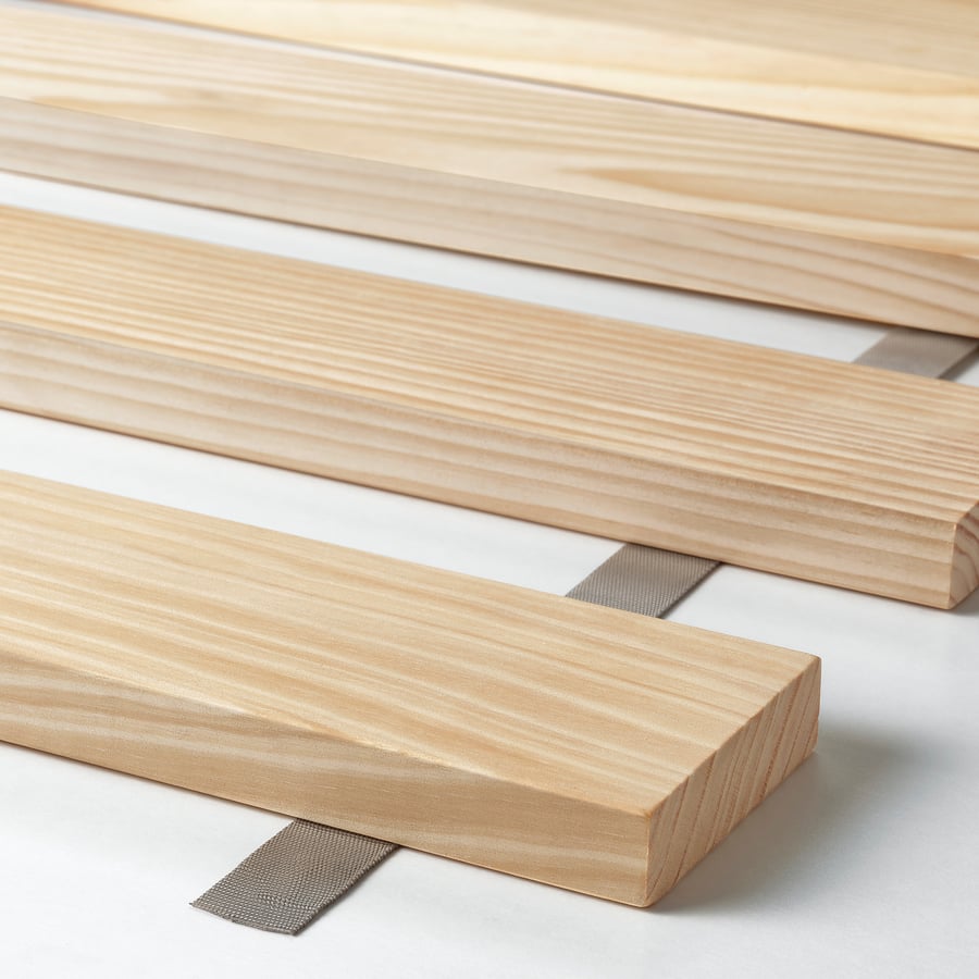 TARVA bed frame, white stained/Lindbåden, 140x200 cm - IKEA