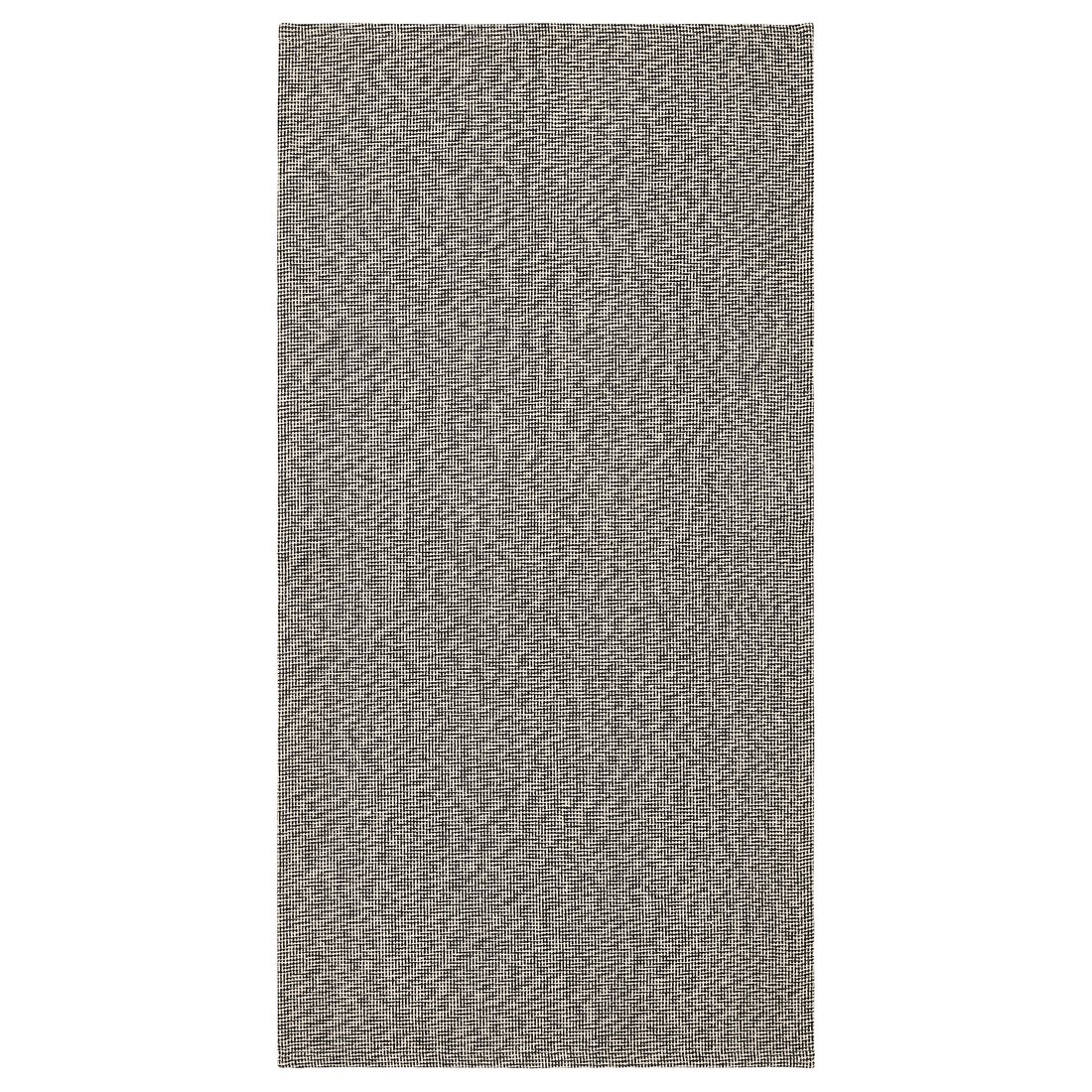 TIPHEDE rug, flatwoven, black/natural, 80x150 cm - IKEA