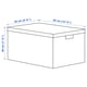 TJENA storage box with lid, white black/dotted, 25x35x20 cm - IKEA