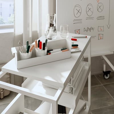 TROTTEN Trolley, white, 80x40 cm - IKEA