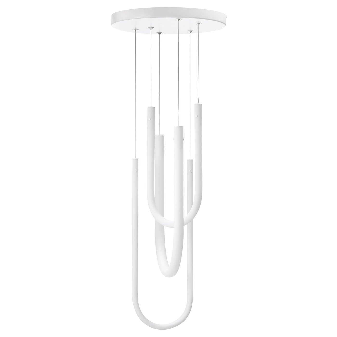 VARMBLIXT LED pendant lamp, white frosted glass, 46 cm - IKEA