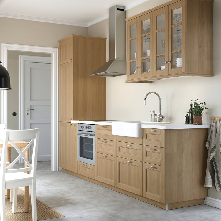 VEDHAMN plinth, oak effect, 220x8 cm - IKEA