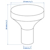 BAGGANÄS mâner rotund, bej, 21 mm - IKEA