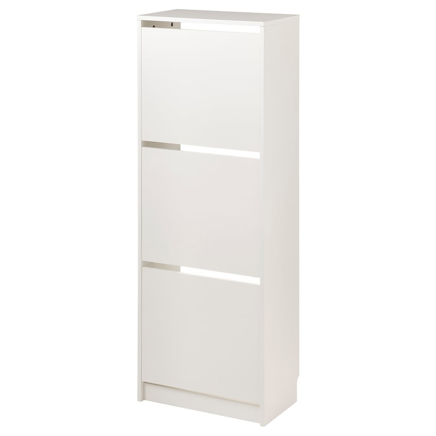 BISSA dulap pantofi 3 compartimente, alb, 49x28x135 cm - IKEA