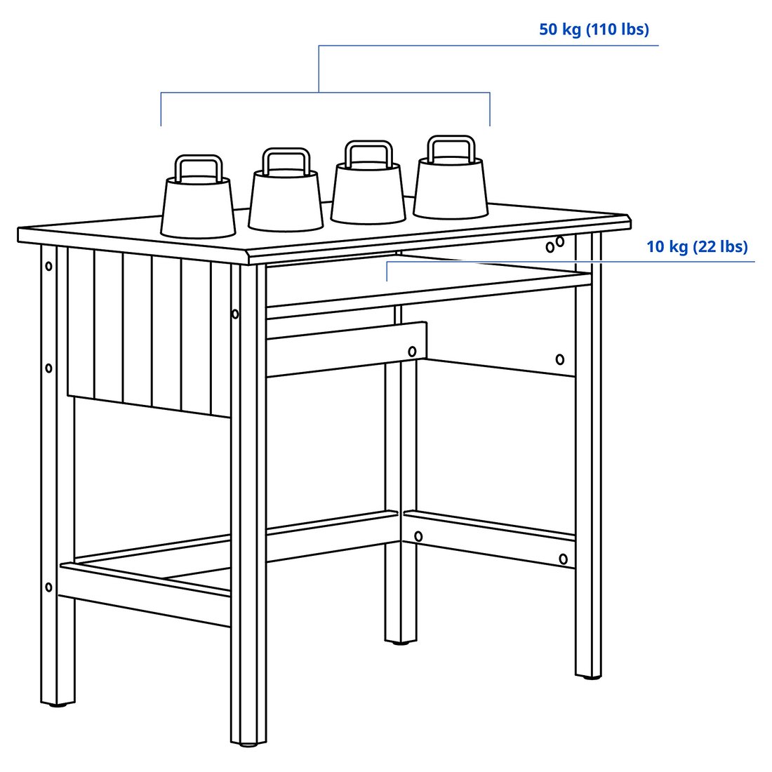 BRYTNING birou, alb, 85x53x75 cm - IKEA