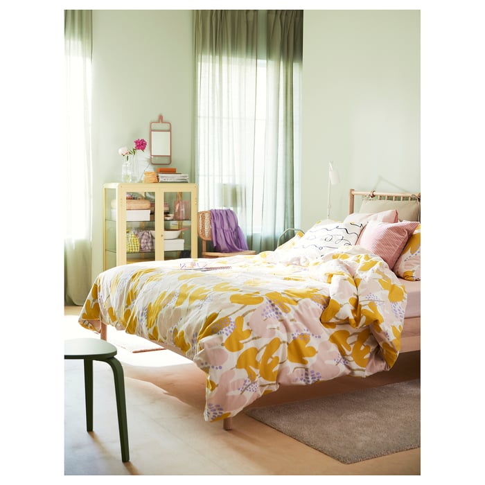 FABRIKÖR corp cu uşă de sticlă, galben deschis, 81x113 cm - IKEA