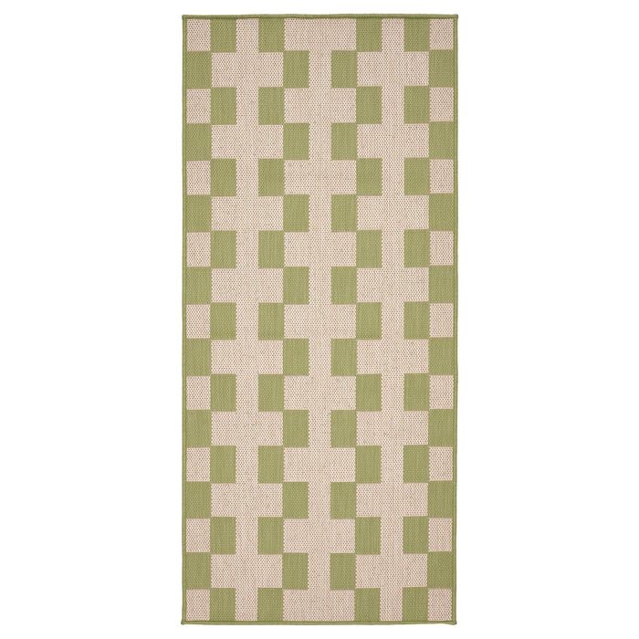 GÅNGSTIG covoraş bucătărie, cu țesătură plată verde/alb murdar, 70x160 ...