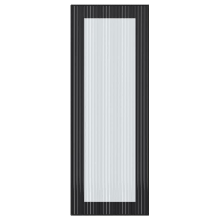 HEJSTA uşă sticlă, antracit/sticlă canelată, 30x80 cm - IKEA