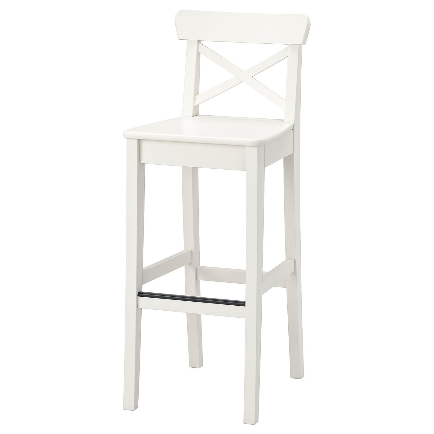 Scaun cu spatar din lemn alb natur Cross 50.5 cm x 52 cm x 87 h x 46 h ...