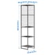 JOSTEIN etajeră cu grilaj, interior/exterior/sârmă alb, 42x40x180 cm - IKEA