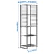 JOSTEIN etajeră cu grilaj, interior/exterior/sârmă alb, 62x40x180 cm - IKEA