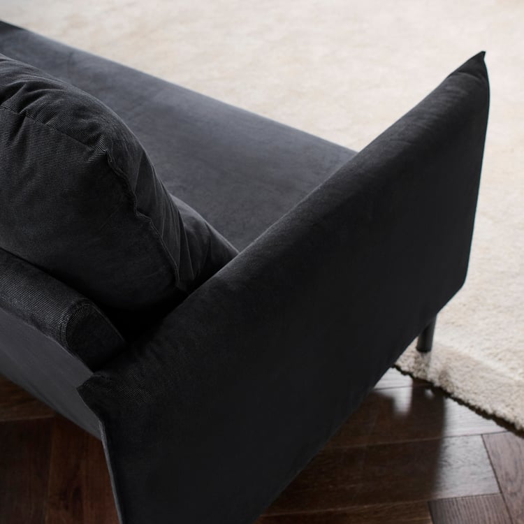 MANNARP canapea 2 locuri, Saxemara negru-albastru - IKEA