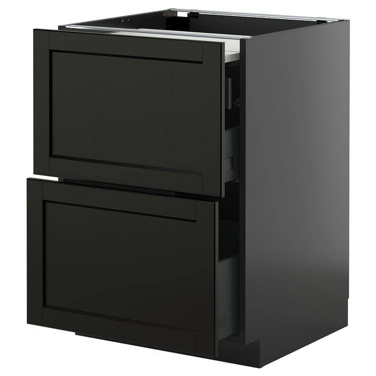 METOD / KNIVSHULT corp bază+blat culisant/3 sertare - IKEA