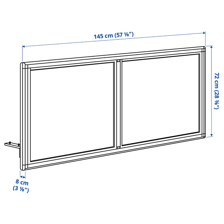 MITTZON paravan fonoabsorbant birou, Gunnared bej, 165x72 cm - IKEA