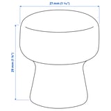 ODLINGSGRÄNS mâner rotund, gri, 27 mm - IKEA