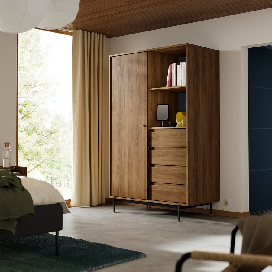 RÅDMANSÖ dulap, maro aspect nuc, 118x64x190 cm - IKEA