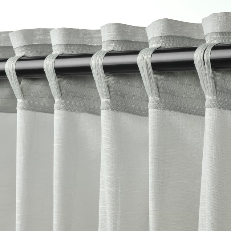 SILVERLÖNN perdele transparente, 2buc, gri/rjns, 145x300 cm - IKEA
