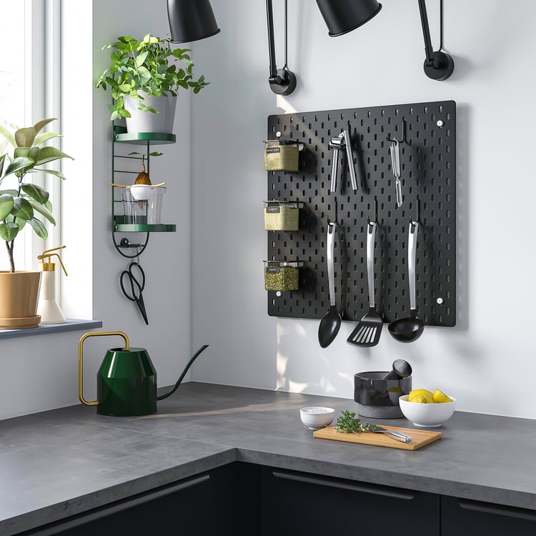 SKÅDIS panou perforat/suport, negru, 56x56 cm - IKEA