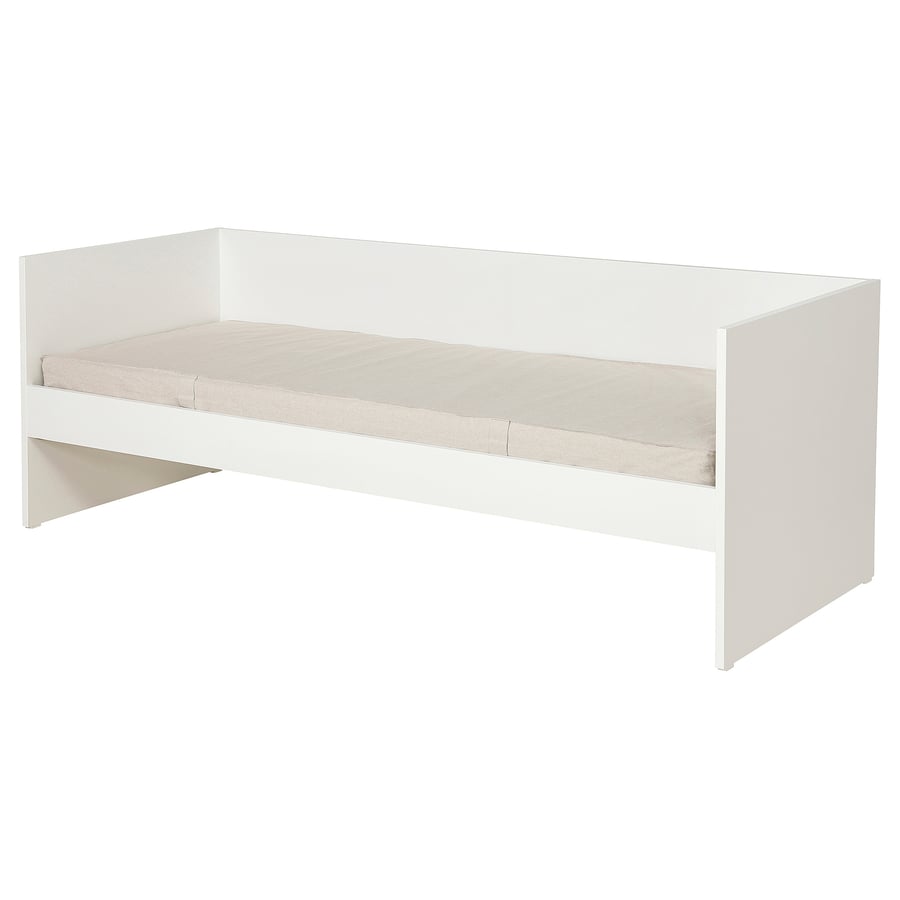 VIHALS divan cu 1 saltea, alb/Vannareid extra fermă, 80x200 cm - IKEA