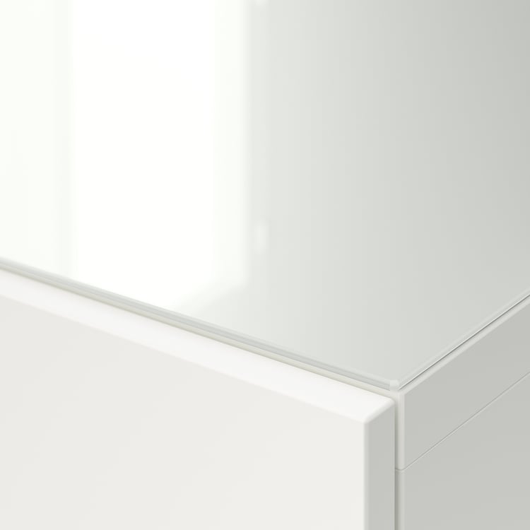 BESTÅ gornji panel za TV, staklo/bela, 180x40 cm - IKEA