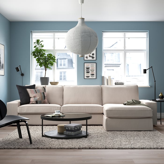 KIVIK sofa 4-sed i lenjivac, Tresund svetlobež - IKEA