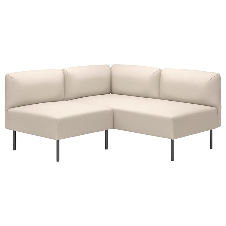 LILLEHEM modularna ugaona sofa dvosed, Vissle bež/metal - IKEA