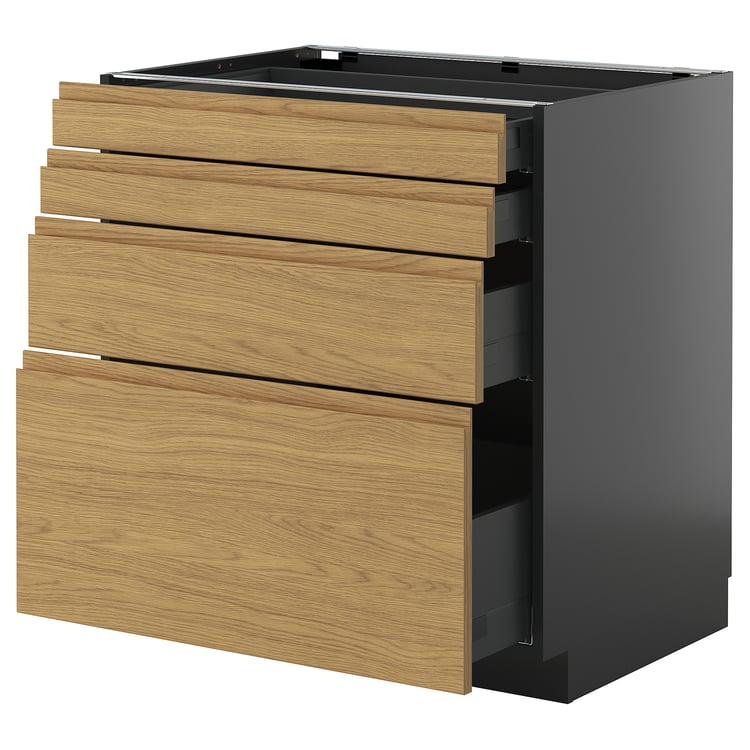 METOD / KNIVSHULT podni element 4 fronta/4 fioke - IKEA