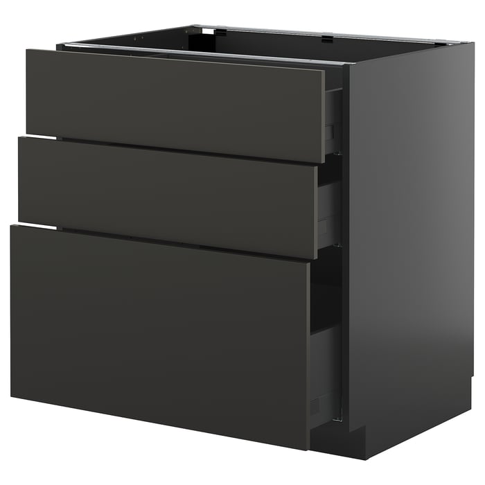 METOD / KNIVSHULT podni element s 3 fioke - IKEA