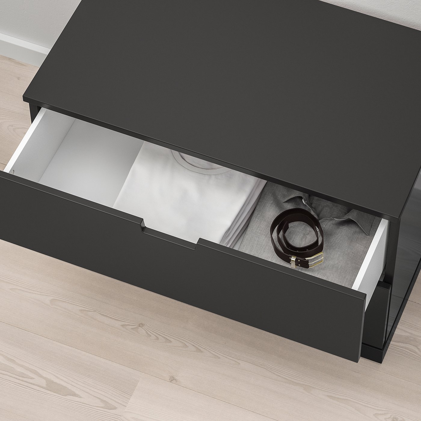 NORDLI Komoda s 2 fioke, boja antracita, 80x54 cm | MONTIKEA