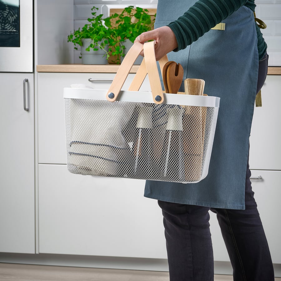 RISATORP korpa, bela, 27x42x23 cm - IKEA