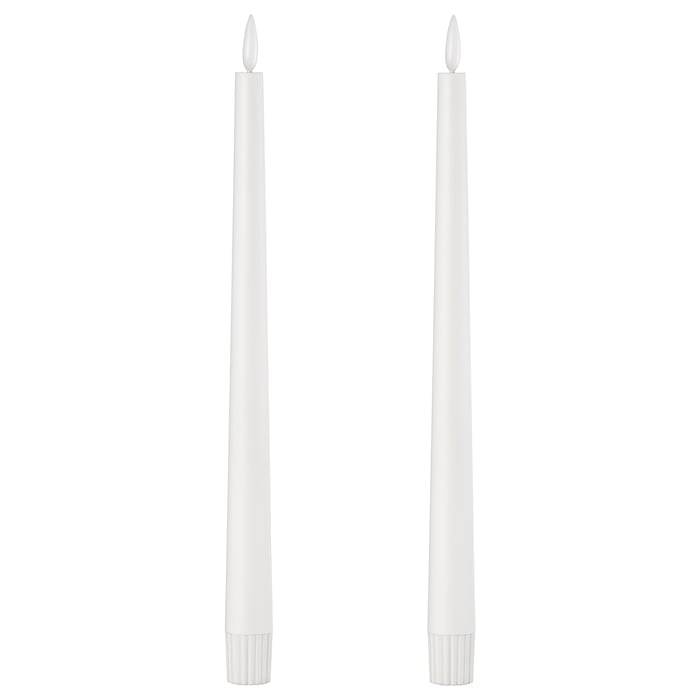 SMÅLOM LED kupasta sveća, na baterije bela - IKEA