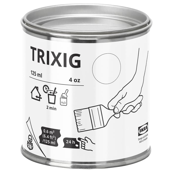 TRIXIG boja, bela, 125 ml - IKEA