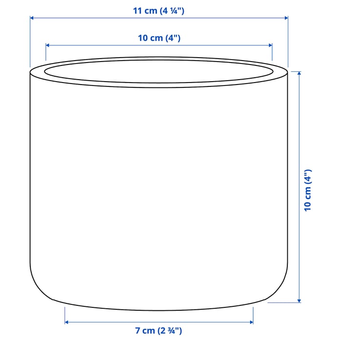 BUSKKAPRIFOL آنية نباتات, داخلي/خارجي/رمادي, 9 سم - IKEA