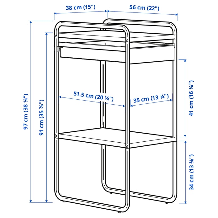 SUNNERSTA وحدة تخزين, ‎56x38 سم‏ - IKEA