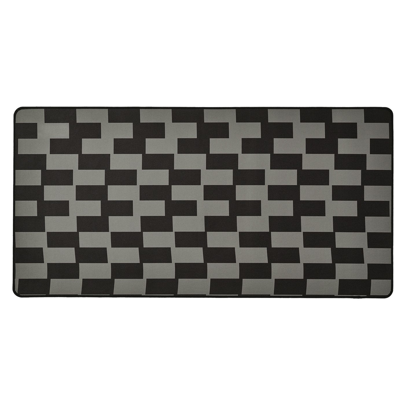 BLÅSKATA gaming mouse pad, black/grey patterned, 40x80 cm - IKEA
