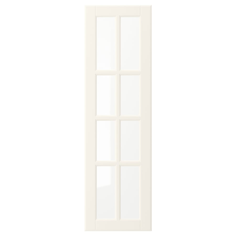 BODBYN glass door, off-white, 30x100 cm - IKEA