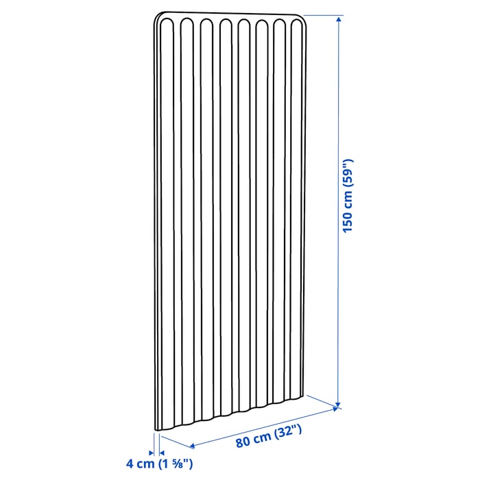 EILIF screen, freestanding, grey, 80x150 cm - IKEA