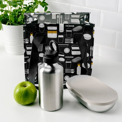 Black Stainless Steel Water Bottle 0.7 L - IKEA