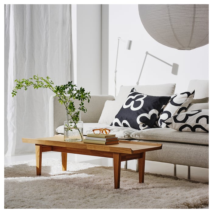 GUTTANE coffee table, oak, 116x39 cm - IKEA