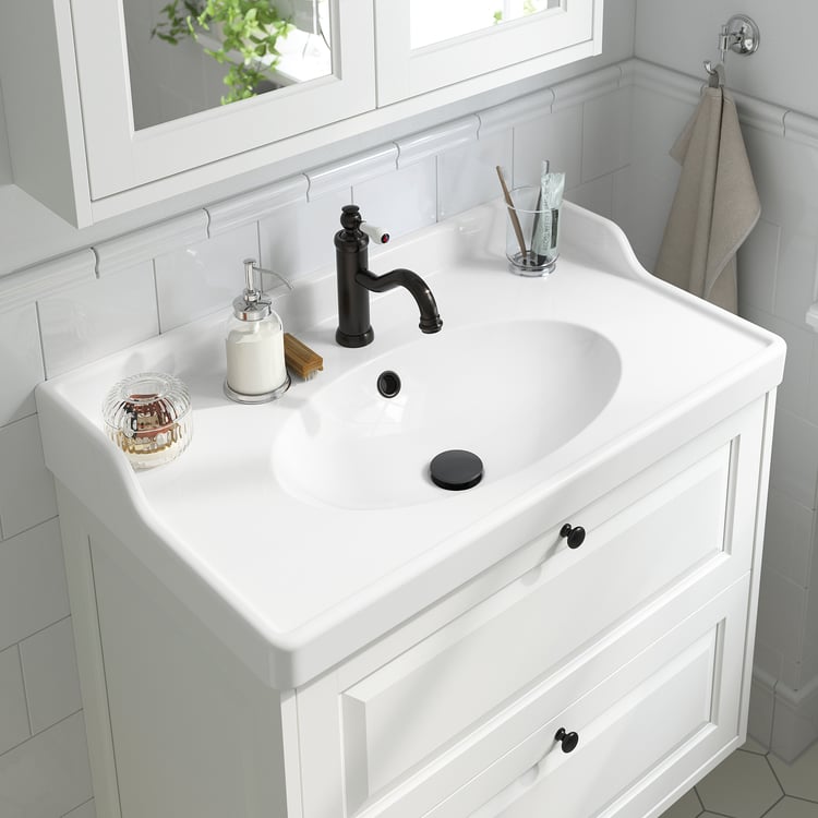 HAMNSKÄR wash-basin mixer tap, black - IKEA