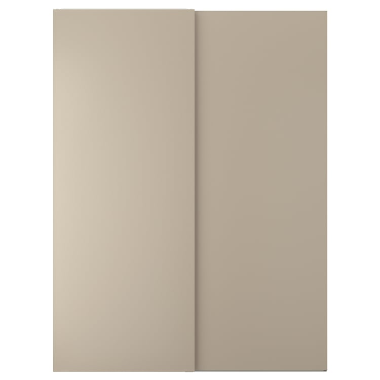 HASVIK pair of sliding doors, grey-beige, 150x201 cm - IKEA