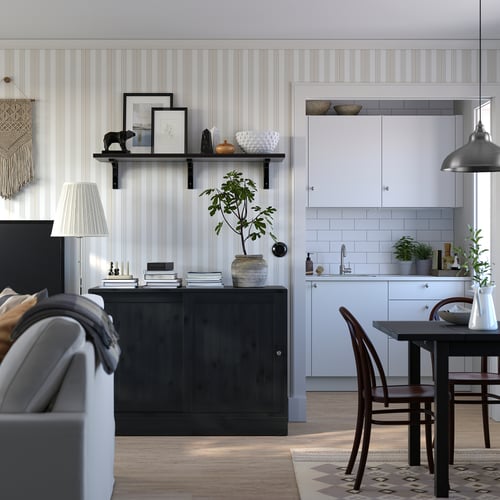 HAVSTA sideboard basic unit, black, 121x47x89 cm - IKEA